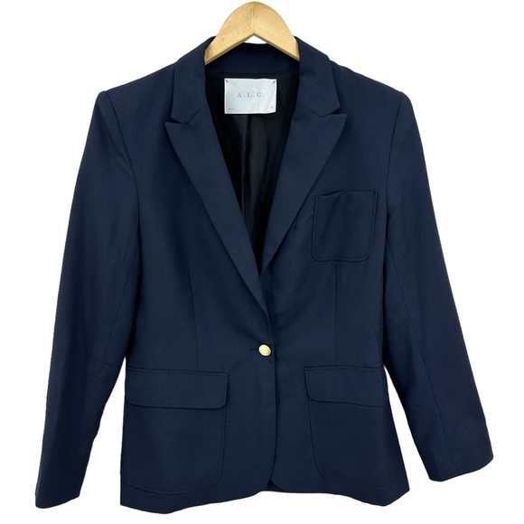 A.L.C. | Jackets & Coats | Alc Blazer Jacket Single Button Silk Lined ...